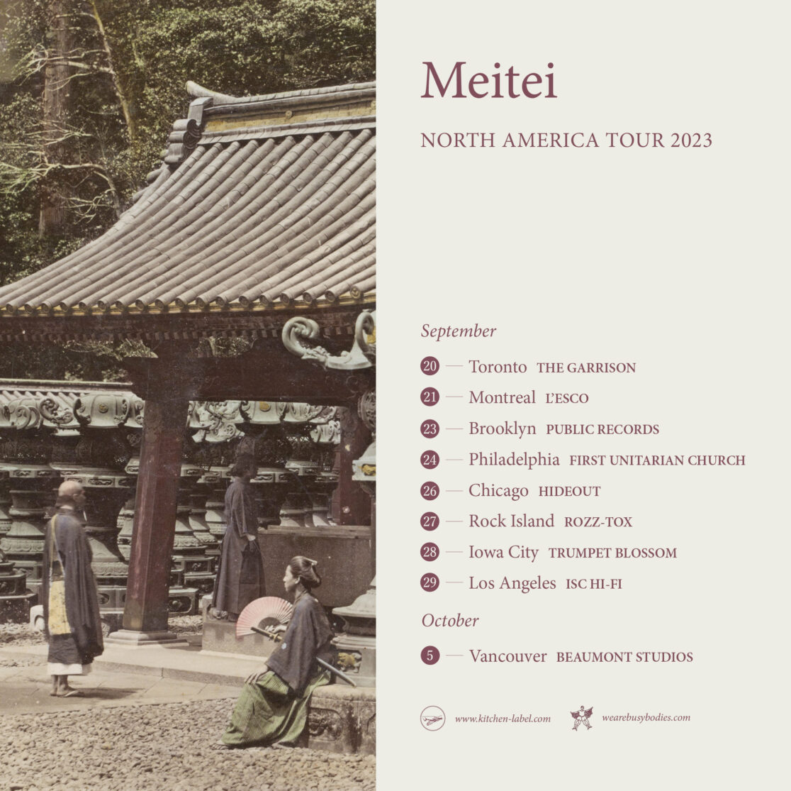 Meitei North America Tour 2023 – KITCHEN. LABEL